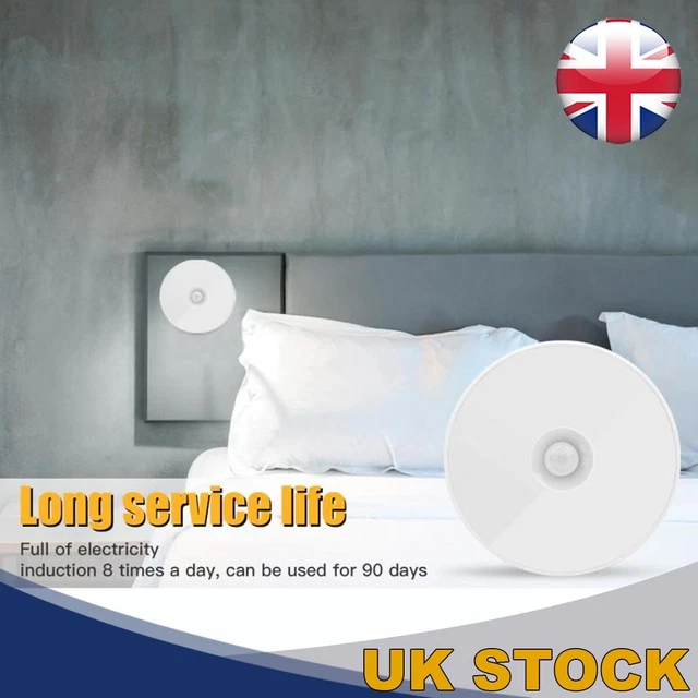 2 SET RECHARGEABLE Smart Magnetic Sensor Light Led Human Body Sensor ...