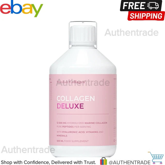 SWEDISH COLLAGEN DELUXE Marine Collagen 12500mg Berry Flavour 500ml ...