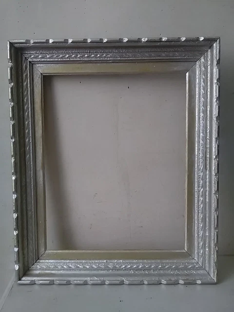 CADRE BOIS NATUREL Argent Sculpte Wood Frame Encadrement Framing A ...