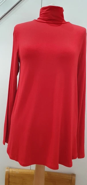 TOP WYNNELAYERS ORLO curvo collo di tartaruga nuovo piccolo rossetto ...
