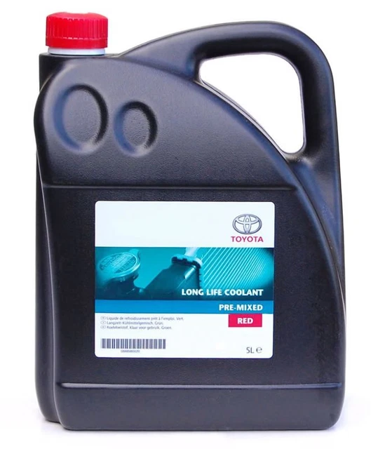TOYOTA GENUINE COOLANT Antifreeze Pre Mixed 5 Litres Red 5L For Engine ...