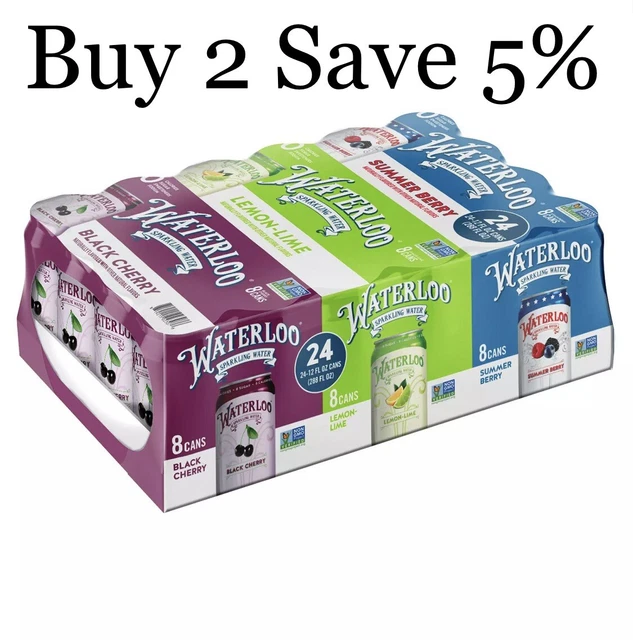 WATERLOO SPARKLING WATER Variety Pack (12 fl. oz., 24 pk.) £19.80 ...