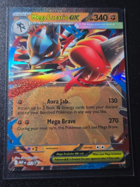 POKÉMON TCG MEGA Lucario Ex MEP 012 Blackstar Promo £10.00 - PicClick UK