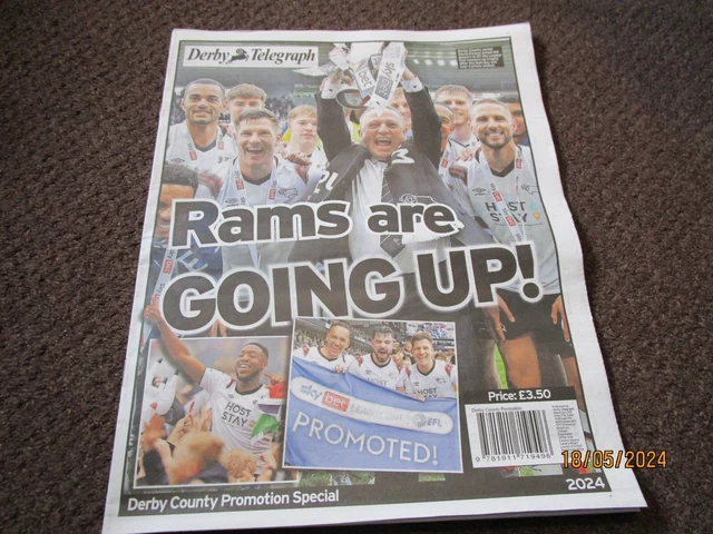 DERBY COUNTY : RAMS ARE GOING UP 2024 derby telegraph promotion special ...
