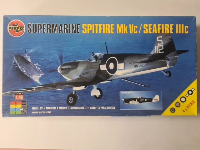 AIRFIX SUPERMARINE SPITFIRE Mk. Vc/ Seafire IIIc Model Kit 05110 in 1: ...