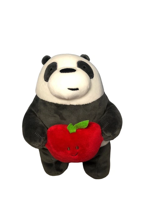 MINISO WE BARE Bears Cartoon NetWork CN Panda With Apple Plush Soft Toy ...