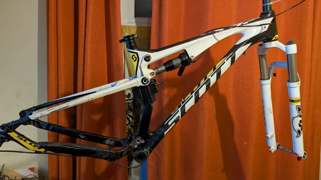 SCOTT SPARK CARBON FS XC Frameset - 29" Small Fox Forks + Shock Remote ...
