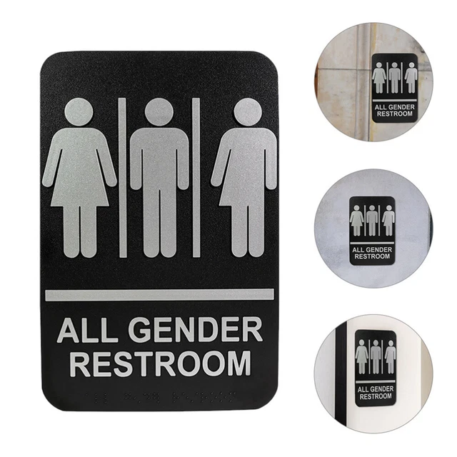 RESTROOM SIGN ALL Gender Restroom Sign Washroom Sign Toilet Sign Office ...