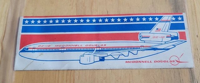 RARE VINTAGE MCDONNELL Douglas Dc-10 Aircraft Company Collectible ...