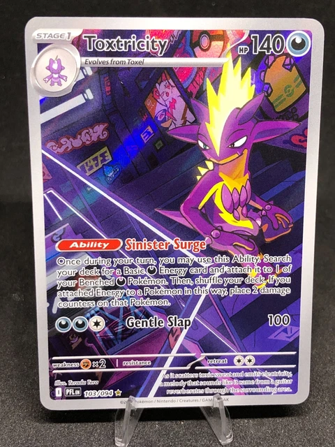 POKÉMON TCG TOXTRICITY 103/094 Phantasmal Flames Illustration Rare Holo ...