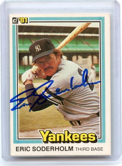 1981 DONRUSS BASEBALL #106 Eric Soderholm Autographe, New York Yankees ...