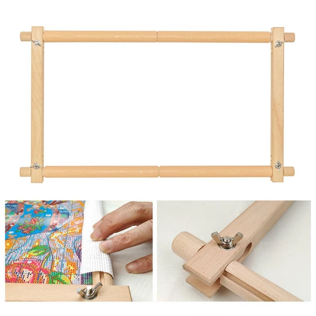 WOODEN TAPESTRY SCROLL Embroidery Frame Cross Stitch Sewing Quilting ...