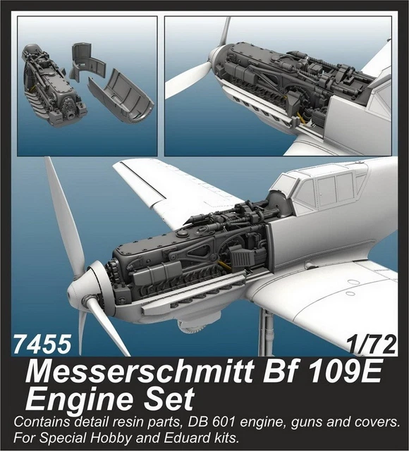 CMK 1/72 WWII German Messerschmitt Bf 109E Engine Set for Special Hobby ...