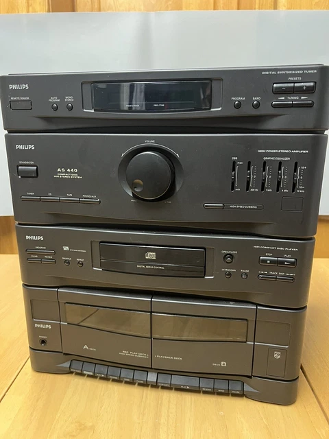 PHILIPS AS440 COMPACT Disc Hifi Stereo System Retro £29.99 - PicClick UK