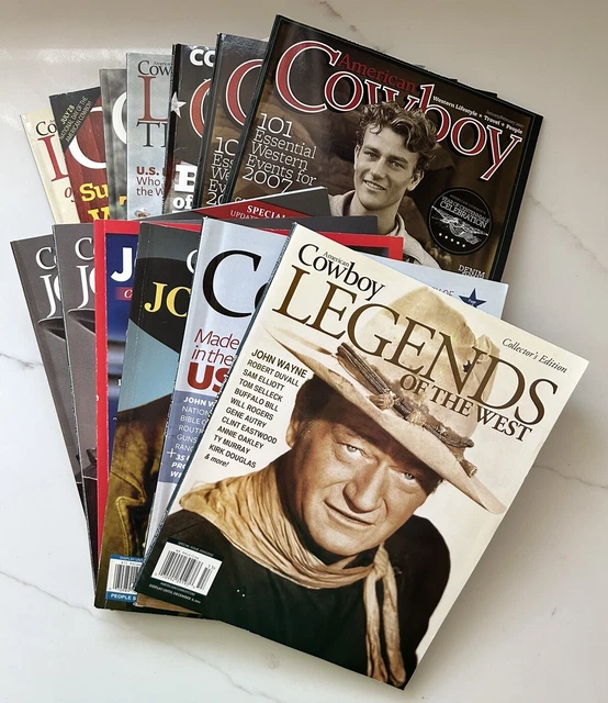 AMERICAN COWBOY MAGAZINE Lot of 13 JOHN WAYNE CLINT EASTWOOD etc 2007 ...
