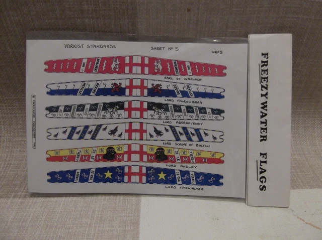 WARS OF THE Roses Lancastrian Freezywater Flagsheet WRF4 Yorkist ...