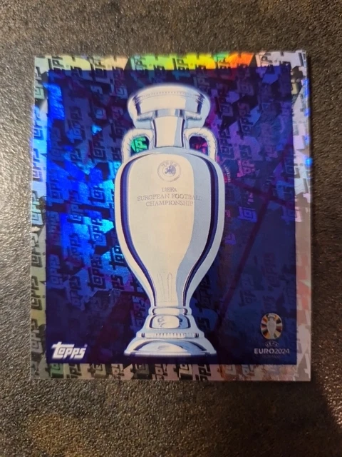 TOPPS EURO 2024 sticker - VERY RARE TOPPS FOIL EURO TROPHY EUR 14,99 ...