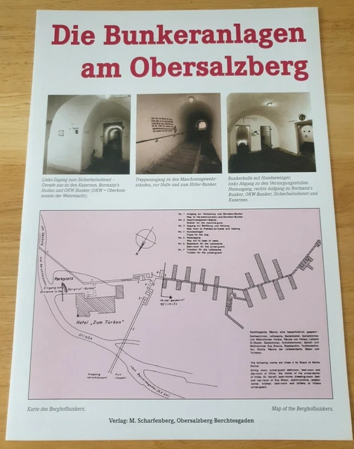 HOTEL ZUM TÜRKEN Leaflet Map Obersalzberg Berghof Bunker Berchtesgaden ...