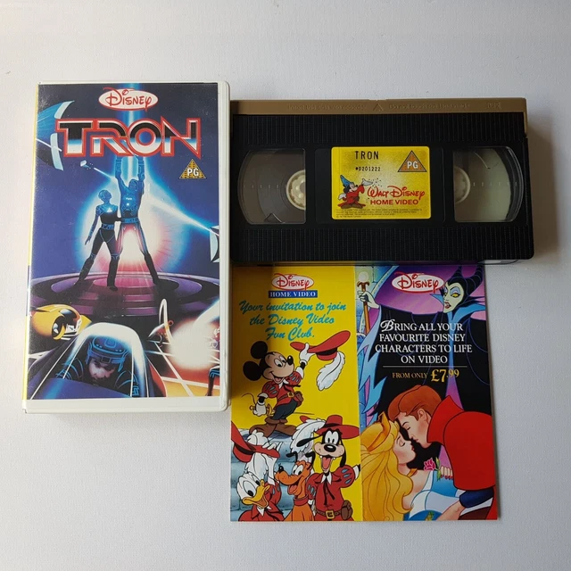 TRON VHS VIDEO Tape 1982 Walt Disney Home Video Edition Retro Jeff ...