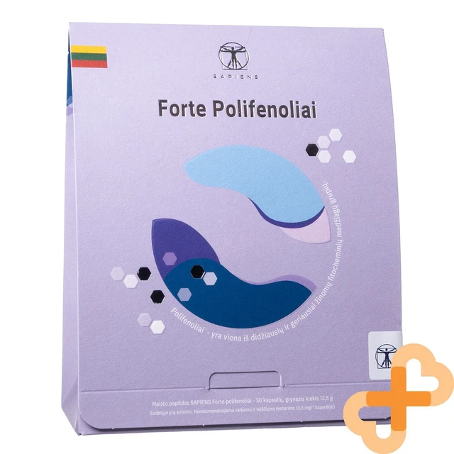 SAPIENS FORTE POLYPHENOLS 30 Capsules Immune Nervous System Support ...