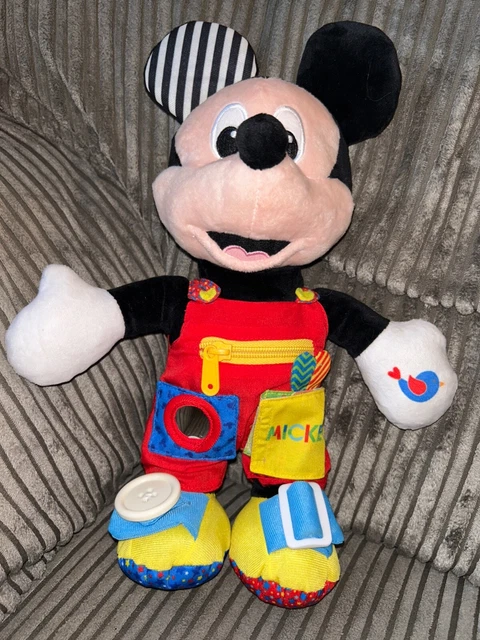 DISNEY BABY MICKEY Mouse Baby Sensory Interactive Abilities Soft Plush ...