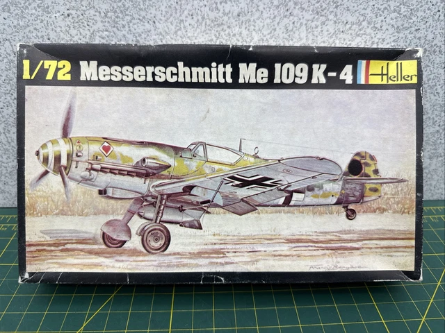 1980 HELLER MESSERSCHMITT Me 109 K-4 1/72 Scale Model German WWII Plane ...