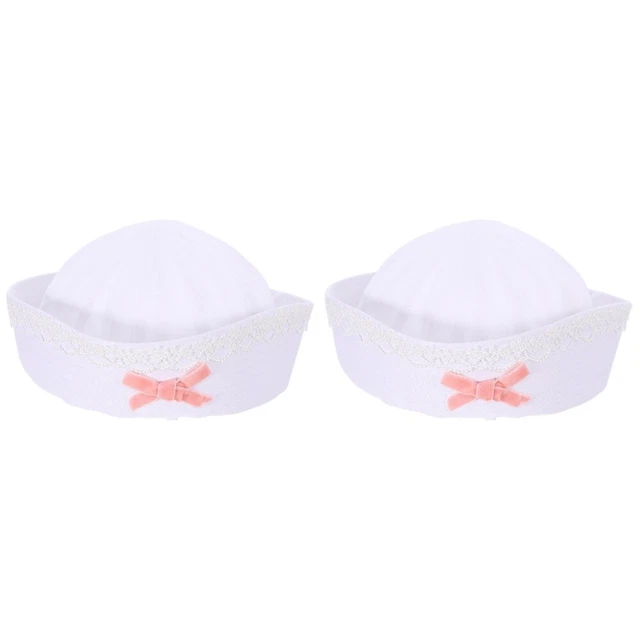 2PCS GIRL SAILOR Hat Small Nautical Sailor Hat Cute Bowknot Sailor Hat ...