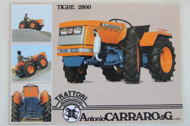 PROSPECTUS BROCHURE TRACTEUR Carraro AntonioCarrarodiG Tigre 2800 tratorri EUR 19,99 - PicClick FR