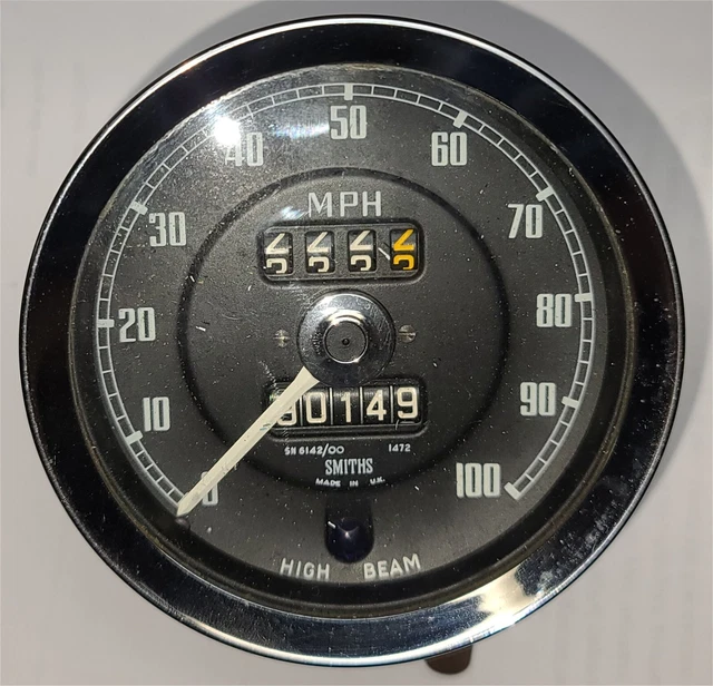 MGB VINTAGE SMITHS 100 MPH Speedometer MG Sprite SN6142/00 1472 EUR 17 ...