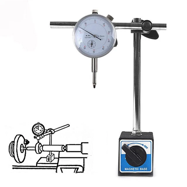 DTI STAND MAGNETIC Base Plus Dial Gauge Metric Test Indicator Clocks ...