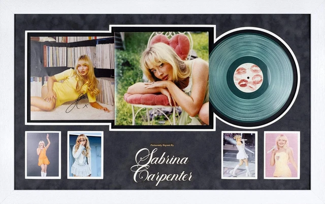 SABRINA CARPENTER SHORT n' Sweet Vinyl Signed Display (White Frame) £ ...