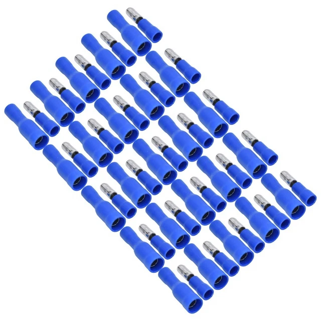 25 PAIRS BLUE Color Insulated Wire Terminal Crimp Connection $13.05 ...