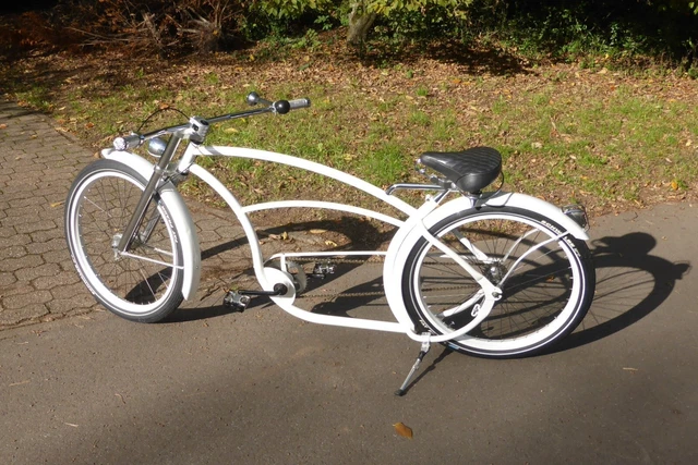 BASMAN 346 BEACHCRUISER Chopper Lowrider weiß - Custom - Blickfang ...