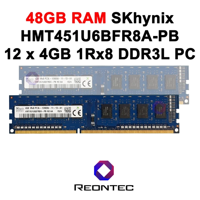 12X 4GB (48GB) RAM PC SK HYNIX PC3L - 12800 DDR3L HMT451U6BFR8A-PB 1Rx8 EUR 42,35 - PicClick FR