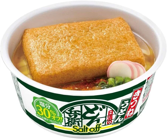 NISSIN JAPAN DON-BEI Udon noodles 30% Salt off Instant type 96g x 12 ...