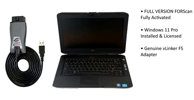 FORD DIAGNOSTIC LAPTOP Full Forscan with License Vlinker Plug & Play ...