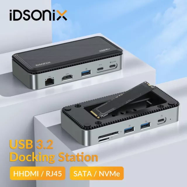 IDSONIX M.2 SSD Docking Station NVME SSD Drive Enclosure USB3.2 Gen2 ... IDSONIX M.2 SSD Docking Station NVME SSD Drive Enclosure USB3.2 Gen2 ...