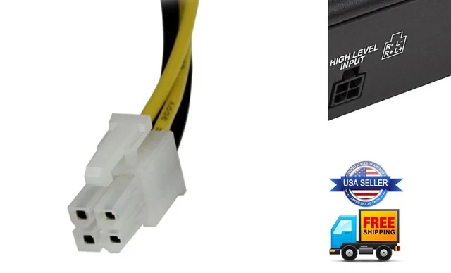 SPEAKER HIGH LEVEL Input Plug 4-Pin DIAMOND AUDIO MICRO1V2 MICRO2V2 ...