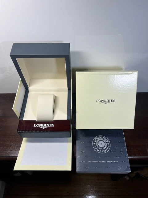 LONGINES EMPTY WATCH Display Box Completed with Booklet & Outer Box ...