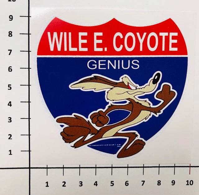 AUTOCOLLANT WILE E COYOTE Sticker Road Runner Super Bird Plymouth V8 US Cars Mi053 EUR 3,99 ...
