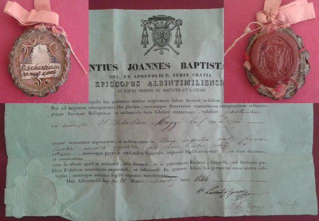 RELIQUIARIO - RELIQUIA Beato Sebastiano Maggi - Relic Reliquary ...