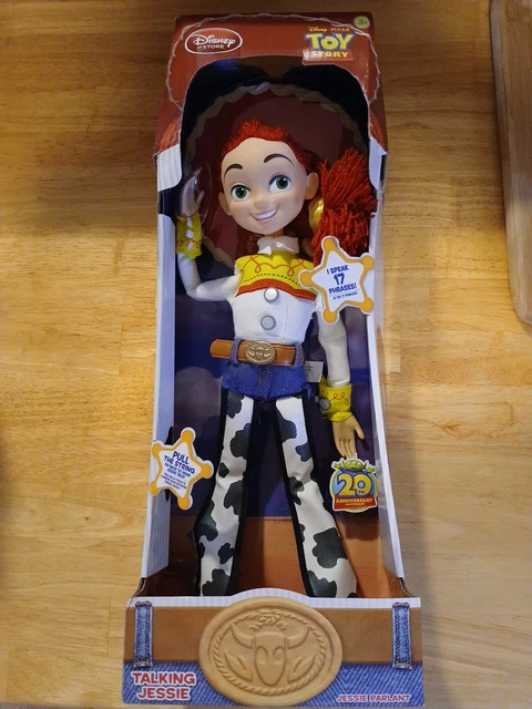 DISNEY STORE TOY Story Pull String Talking Jessie Doll 20th Anniversary ...
