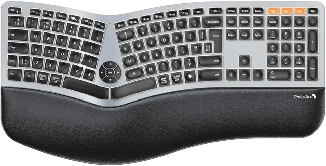 PROTOARC BACKLIT WIRELESS Ergonomic Keyboard, EK01 Plus Ergo Keyboard ...