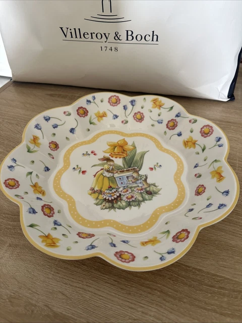 VILLEROY & BOCH 🐰🌷🦔Magnifique Grand Assiette 🍽️ 🧁🌷Spring🌷neuf 31cm EUR ...