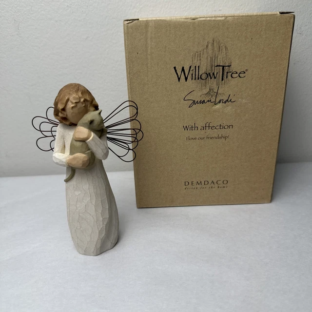 WILLOW TREE ANGEL of Affection Figurine Holding Cat #26109 £12.94 ...