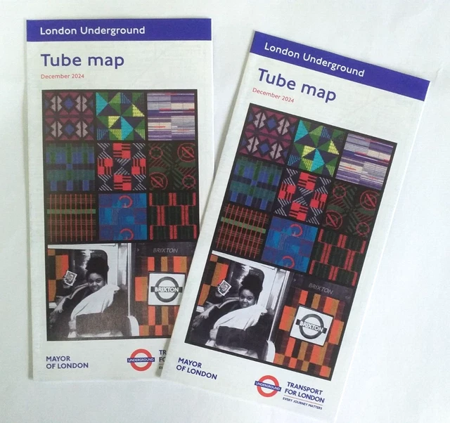 2 NEW TFL London Underground Tube Map Dec 2024 inc Renamed Overground ...