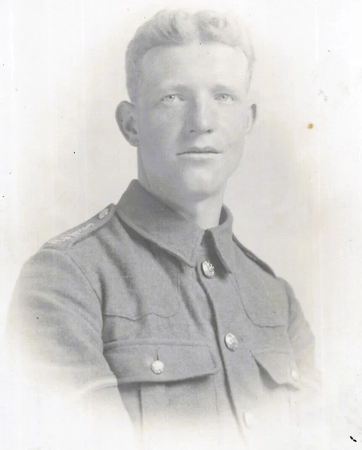 WW1 PHOTO POSTCARD Handsome British Soldier Military War Studio ...
