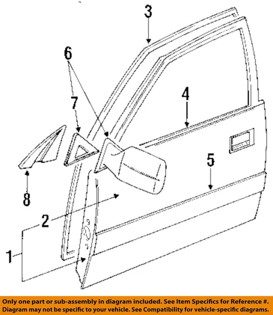 GENUINE TOYOTA COROLLA Window Sweep Belt Molding Weatherstrip Right ...