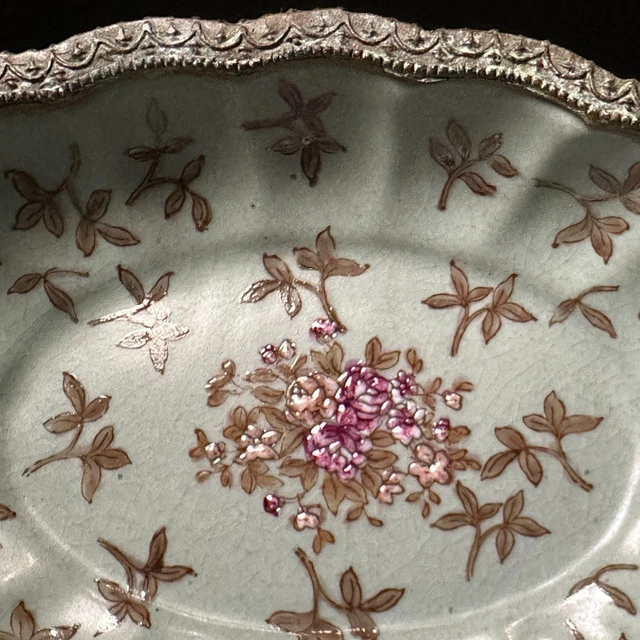 VINTAGE HUA RONG Tang Chinese Bronze Mounted Famille Rose Porcelain ...