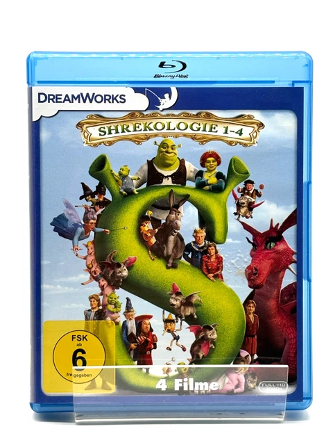 SHREK DIE KOMPLETTE Geschichte Shrekologie Teil 1+2+3+4 Blu-ray ...